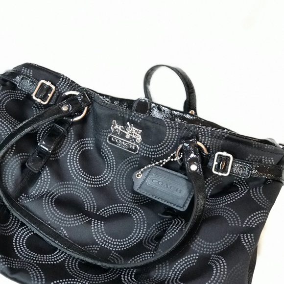 Coach | Bags | Authentic Coach Madison Op Art Dotted Shoulder Bag ...